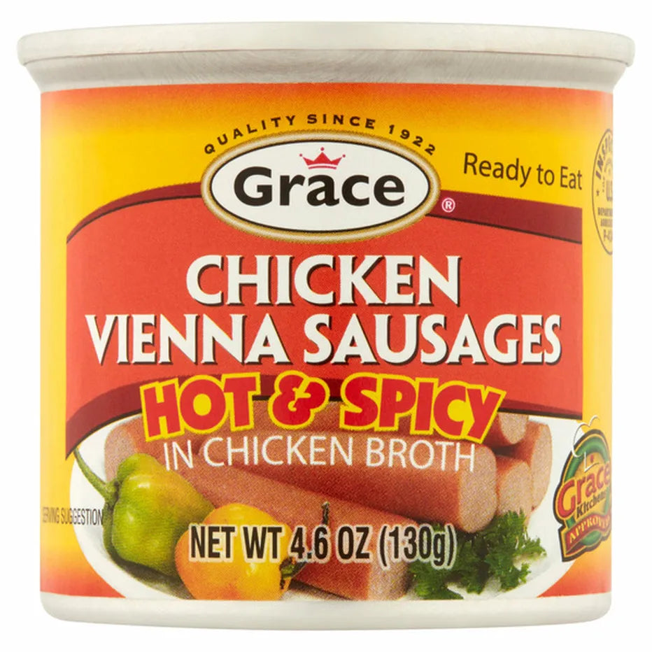 GRACE CHICKEN VIENNA SAUSAGES HOT & SPICY – Neymarfarm